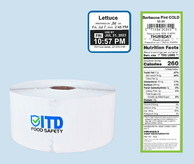 Food Prep Label Solutions – ITD Food Safety